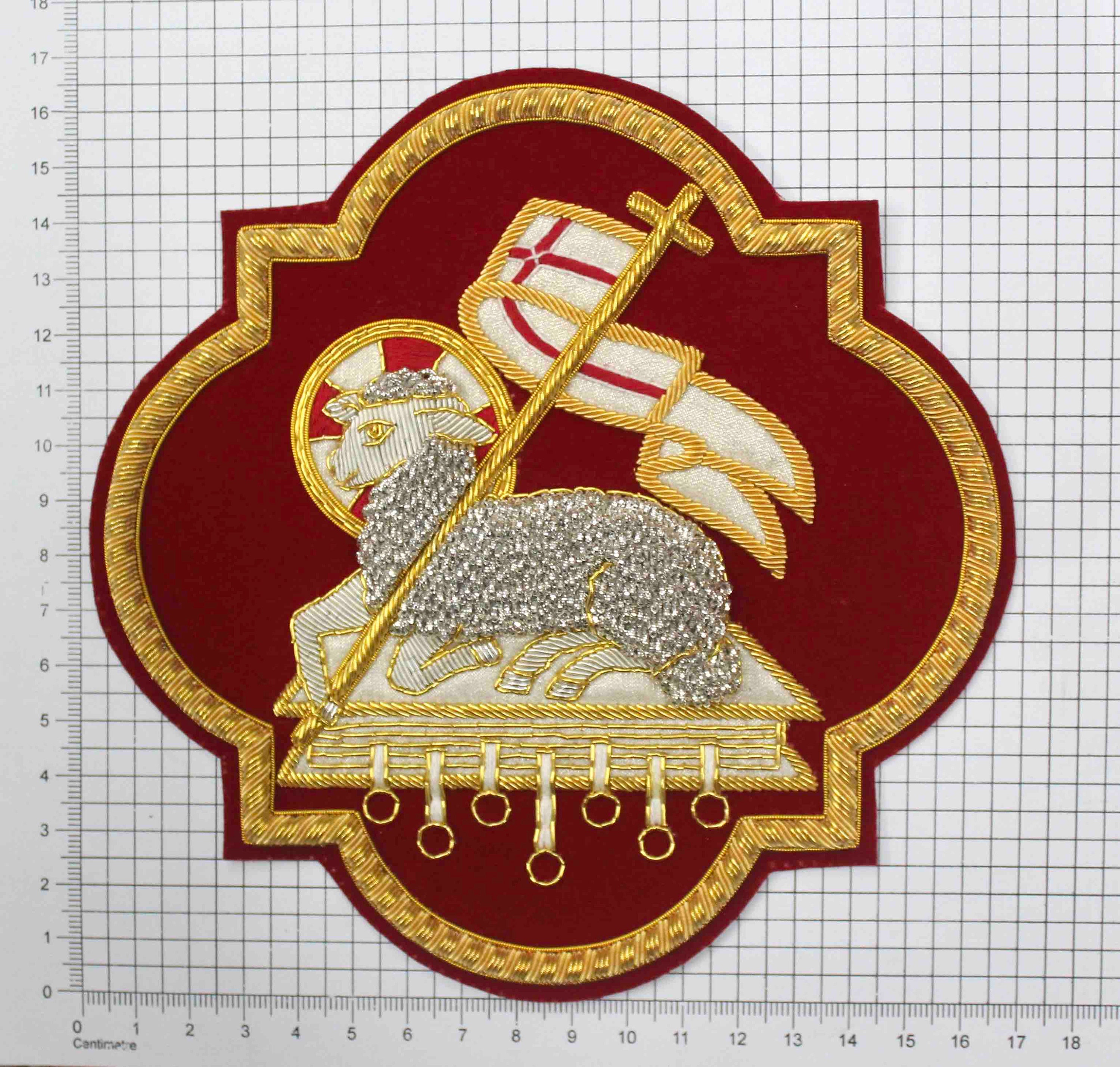 Liturgical Church Emblem, Lamb of God, Agnus Dei, Hand-embroidered ...