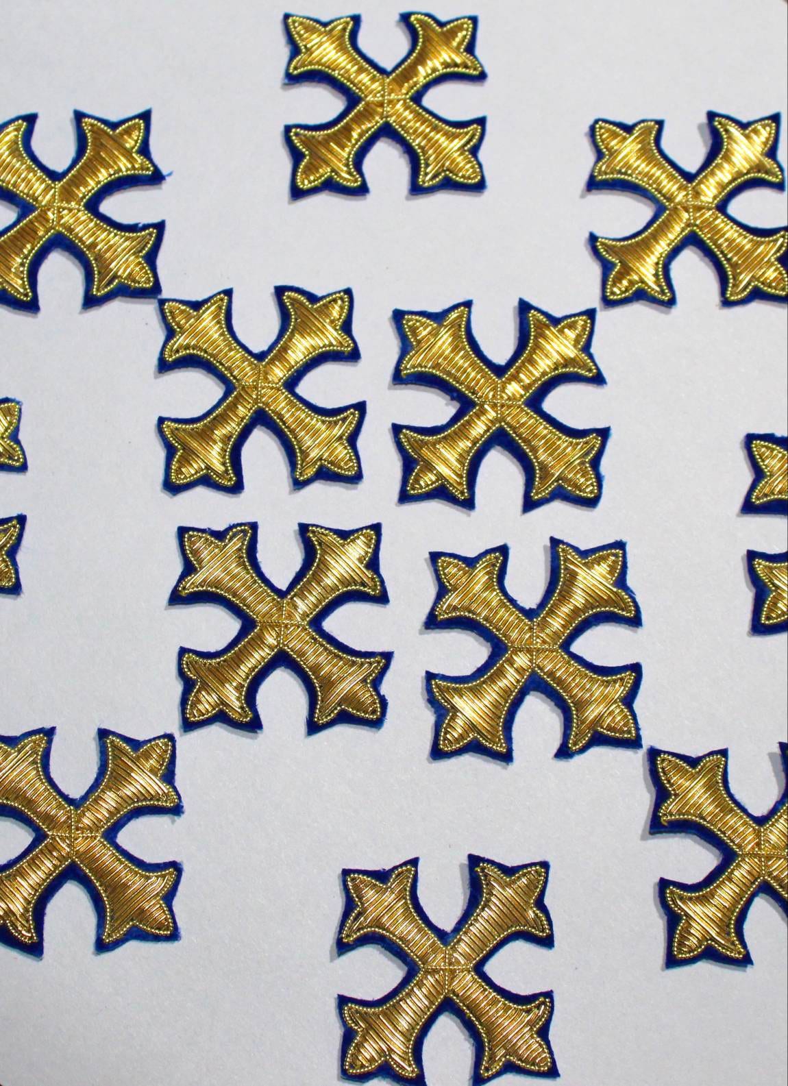 12 Piece Liturgical Embroidered Small Holy Cross Applique for | Etsy