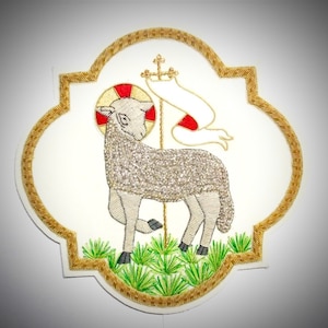 Catholic Church Lamb of God Emblem for Vestment Applique, Agnus Die - Etsy