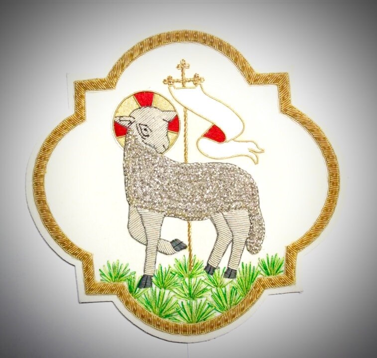 Catholic Church Lamb of God Emblem for Vestment Applique, Agnus Die - Etsy