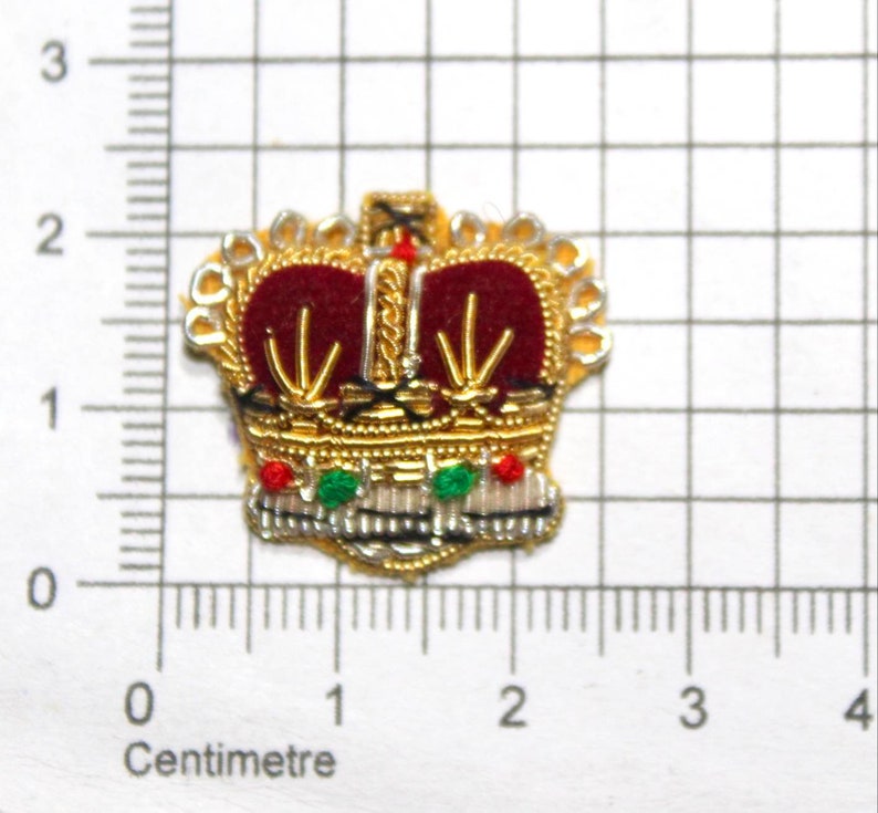 3/4 British Army Rank Crowns, Hand Embroidered With Gold and Silver ...
