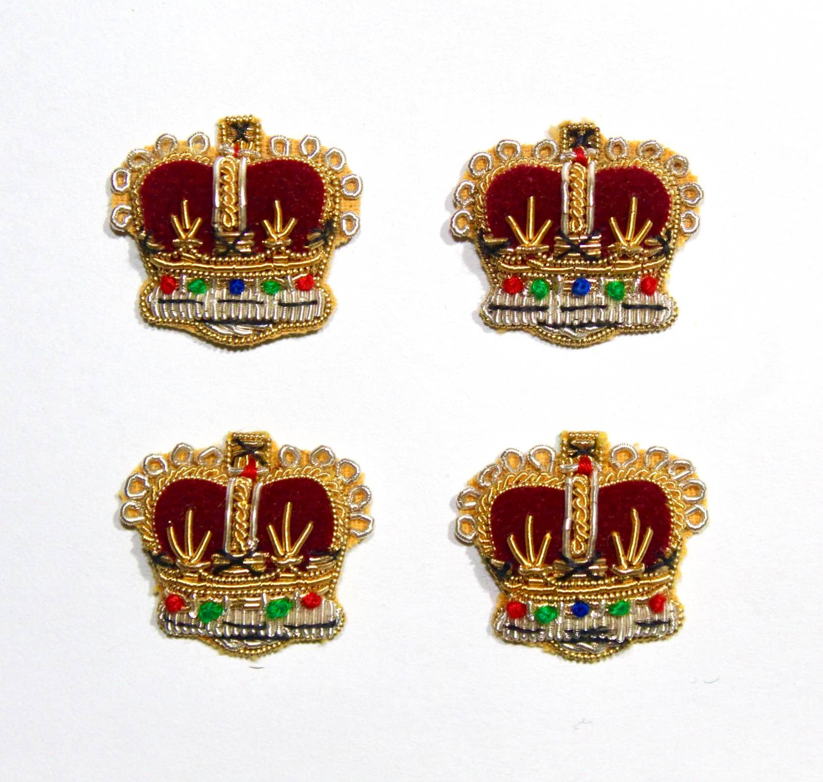 3/4 British Army Rank Crowns, Hand Embroidered With Gold and Silver ...