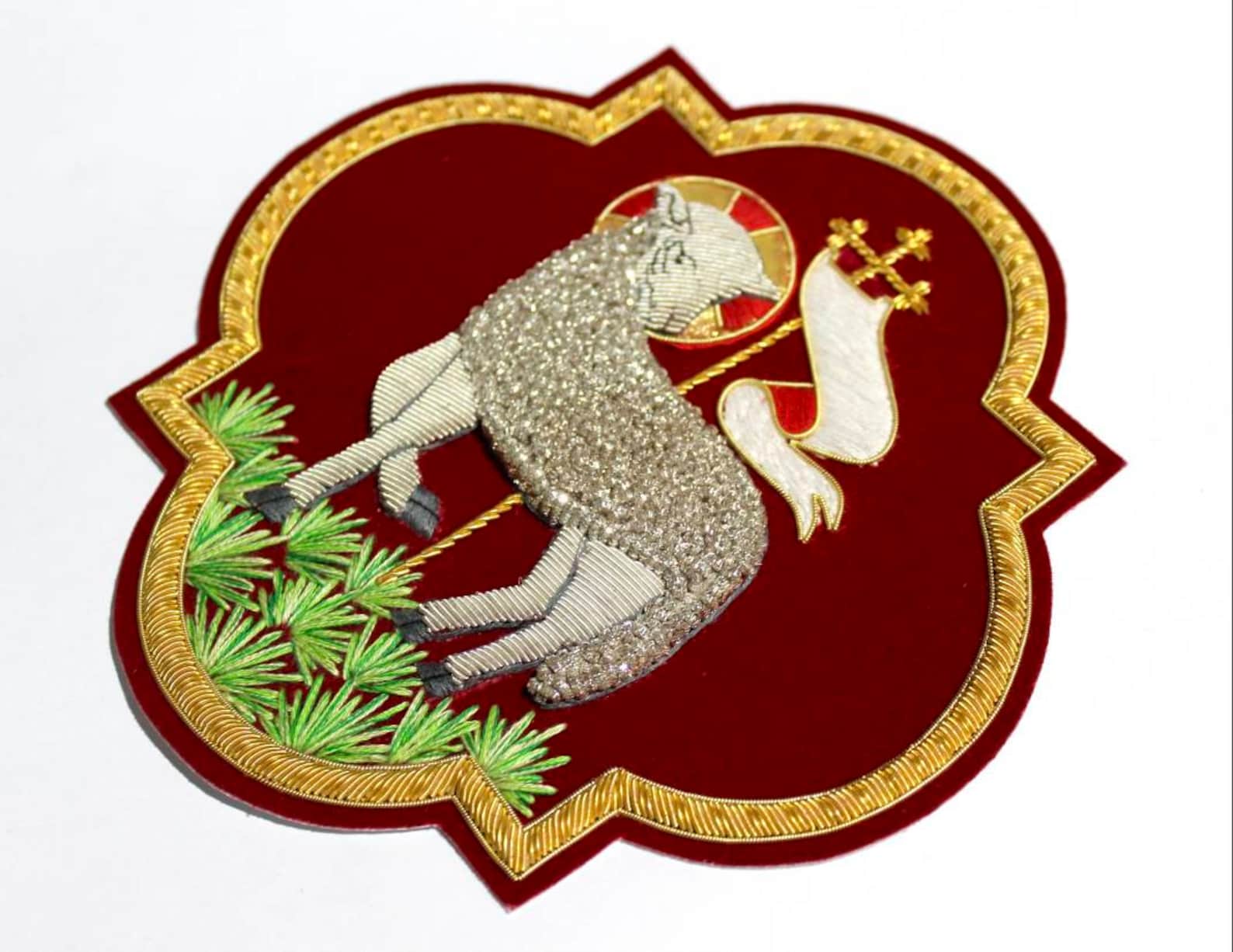 Catholic Church Lamb of God Emblem for Vestment Applique, Agnus Die - Etsy