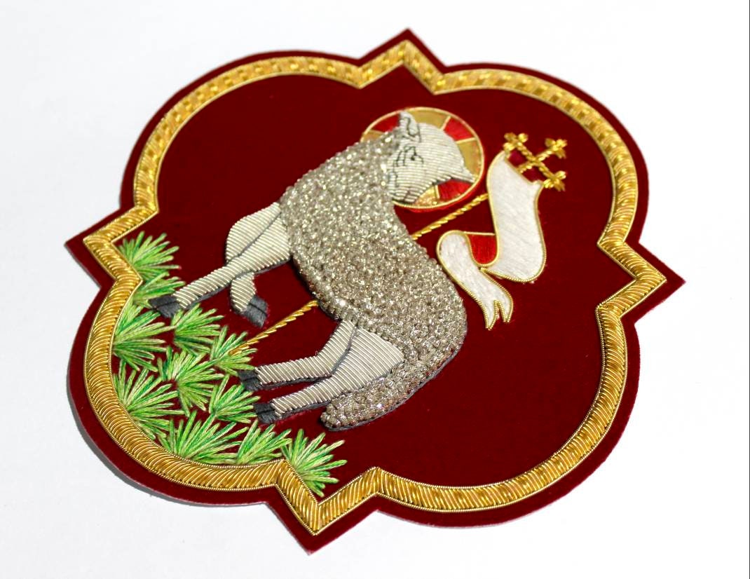 Catholic Church Lamb of God Emblem for Vestment Applique, Agnus Die - Etsy
