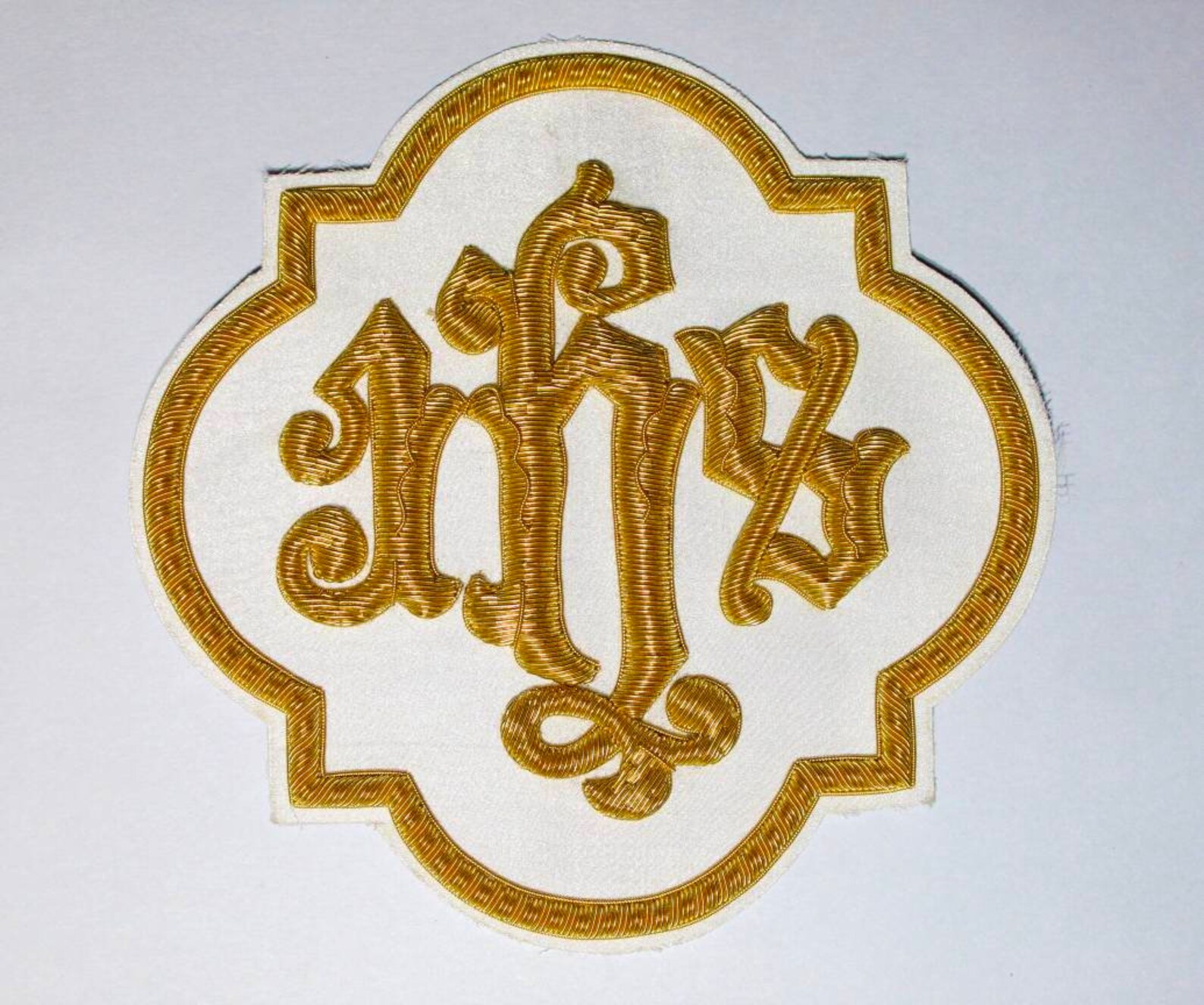 Beautiful Goldwork Liturgical Church Emblem IHS Applique for Vestment ...