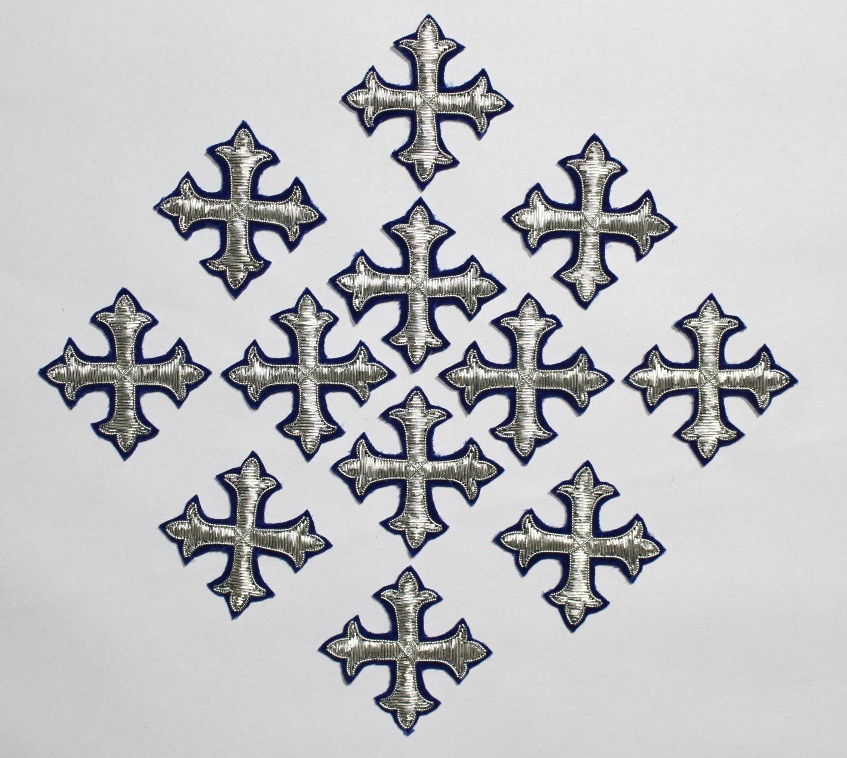 12 Piece Liturgical Embroidered Small Holy Cross Applique for | Etsy