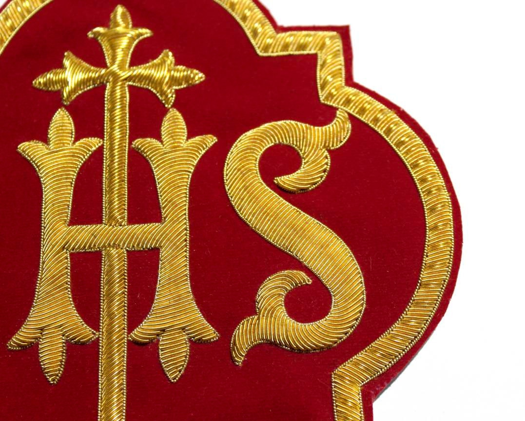 Liturgical Church Emblem IHS Hand-embroidered Sewn on - Etsy