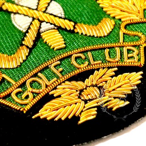 Golf Club Patch Hand Embroidered on Black Felt, Jacket Patch, Bag Patch ...