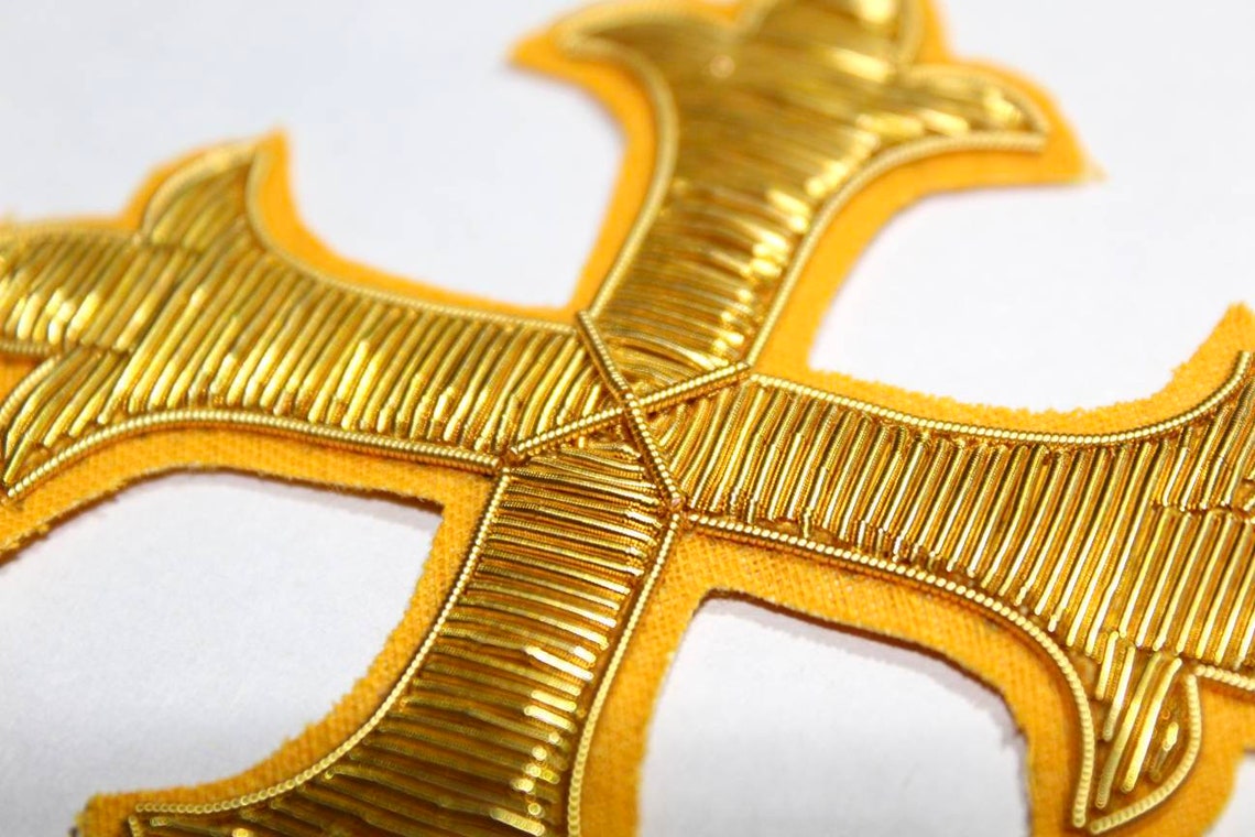 Liturgical Embroidered Small Holy Cross Applique for Vestment - Etsy