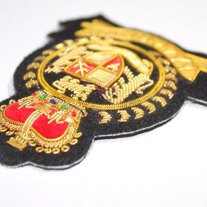 Classic Fashion Patch Hand Embroidered Sewn on Black Felt, Jacket Patch ...