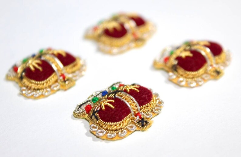 3/4" British Army Rank Crowns, Hand Embroidered With Gold and Silver ...