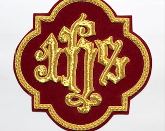 Emblem Embroidered Liturgical Applique IHS - Etsy