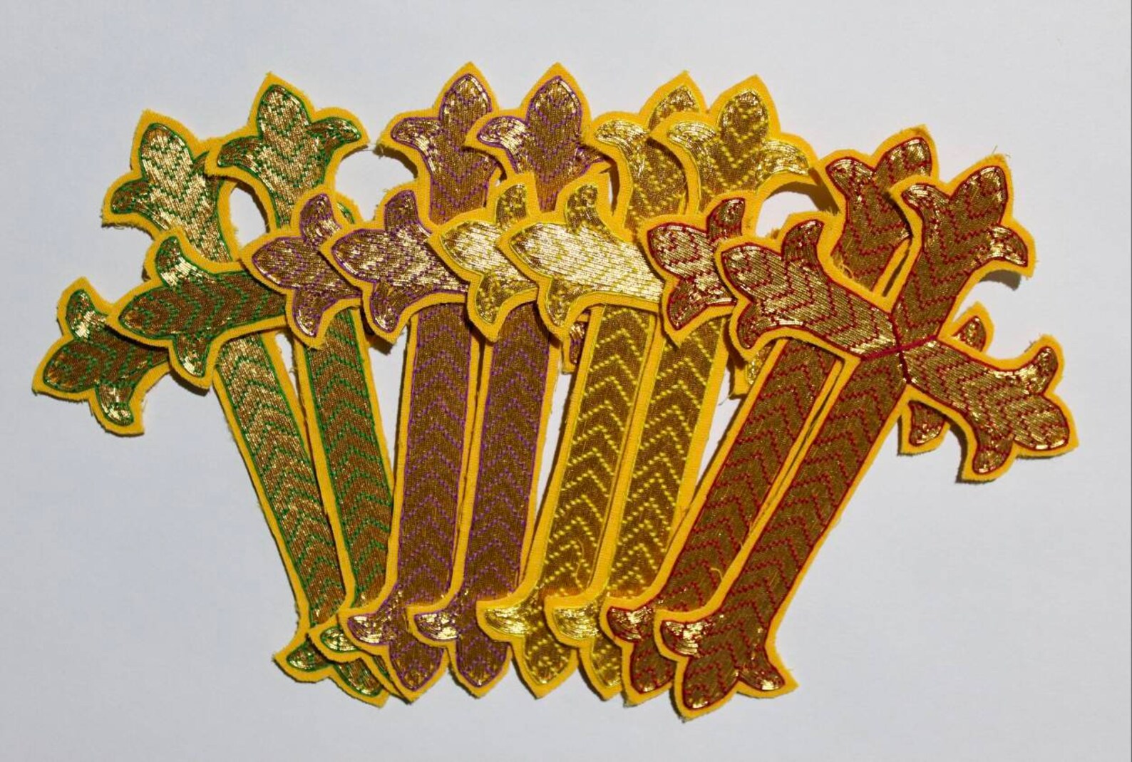 Liturgical Hand Embroidered Gold Cross Applique for Vestment | Etsy