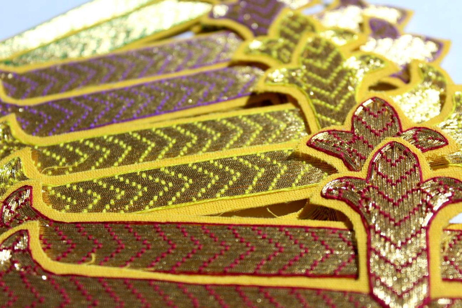 Liturgical Hand Embroidered Gold Cross Applique for Vestment - Etsy