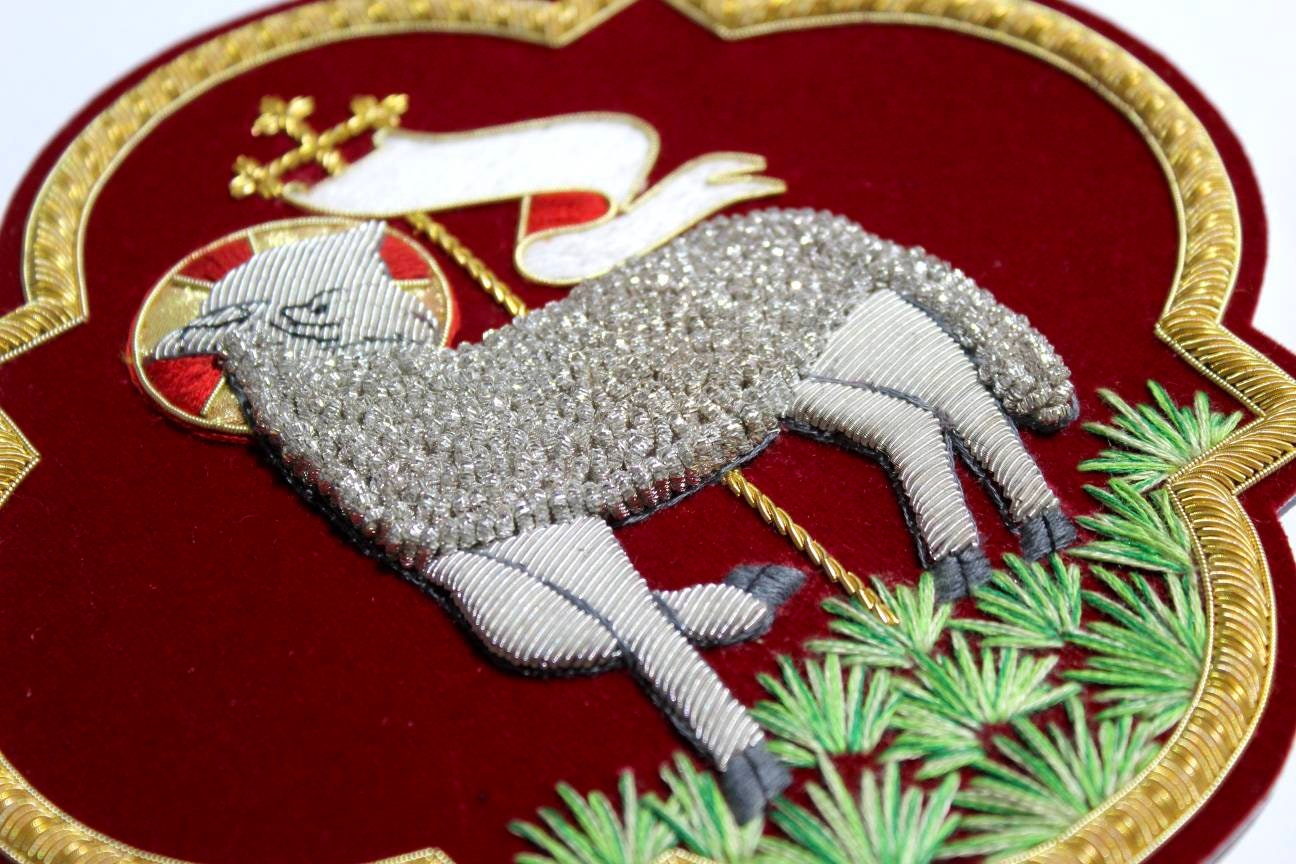 Catholic Church Lamb of God Emblem for Vestment Applique, Agnus Die - Etsy