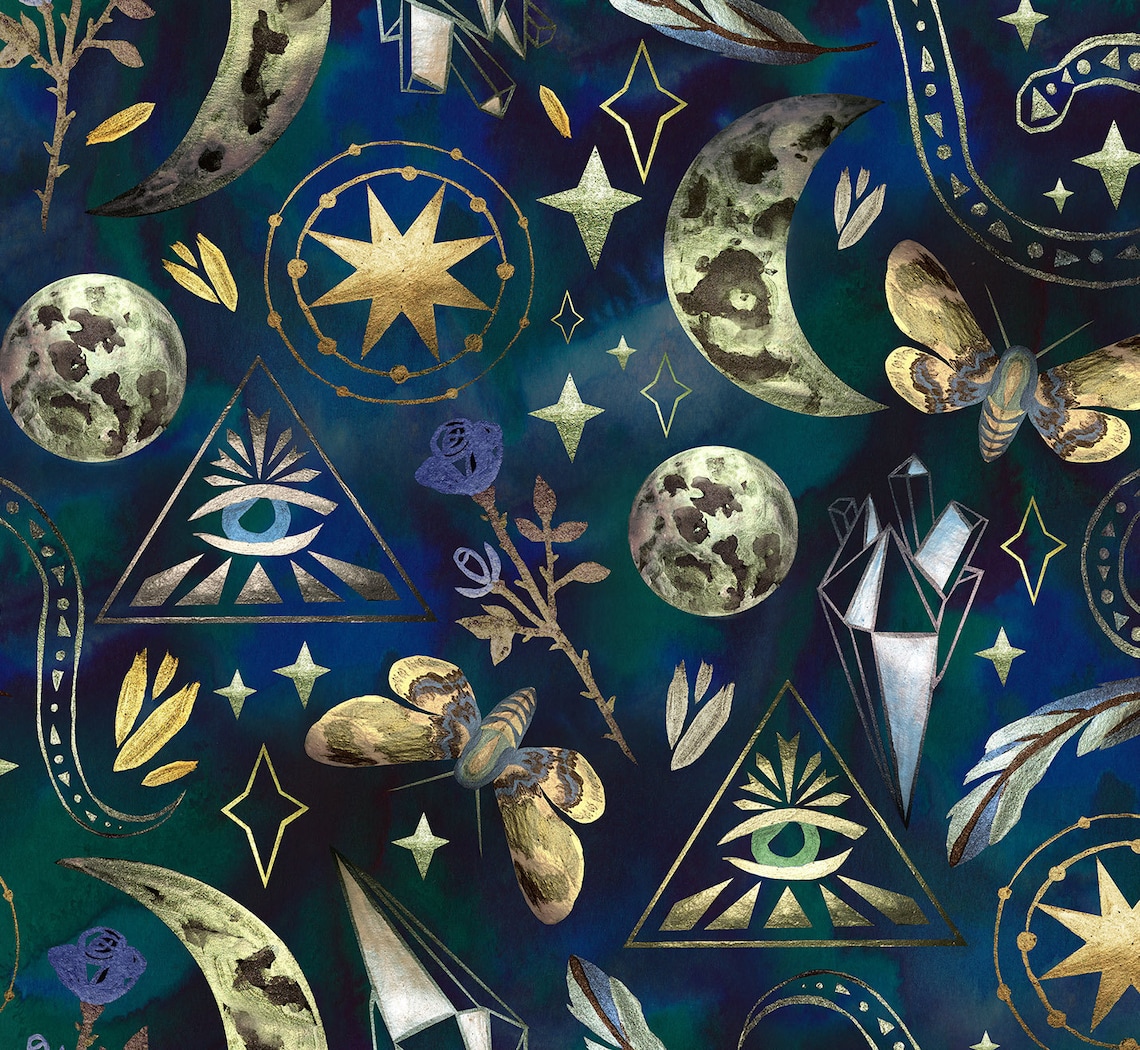 Witch Craft. Png elements and seamless patterns. Digital Paper | Etsy