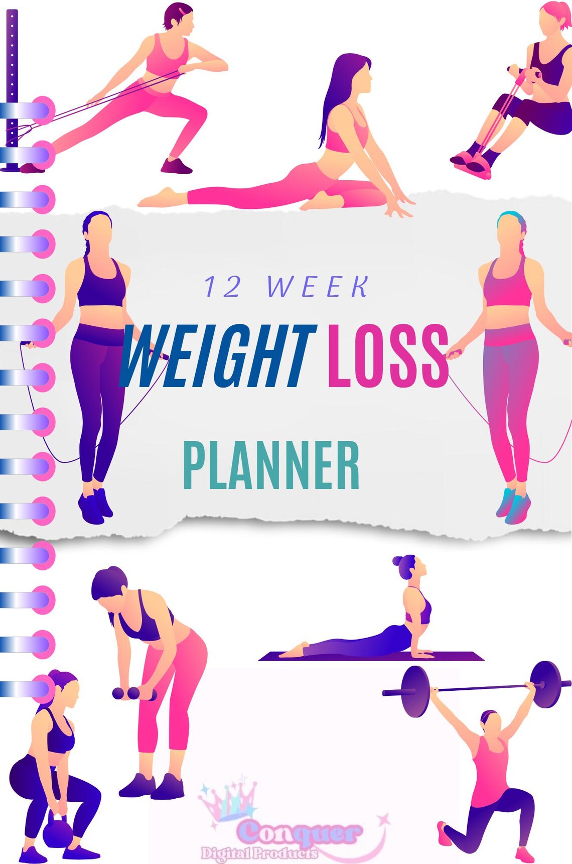 12 Week Weight Loss Planner - Etsy