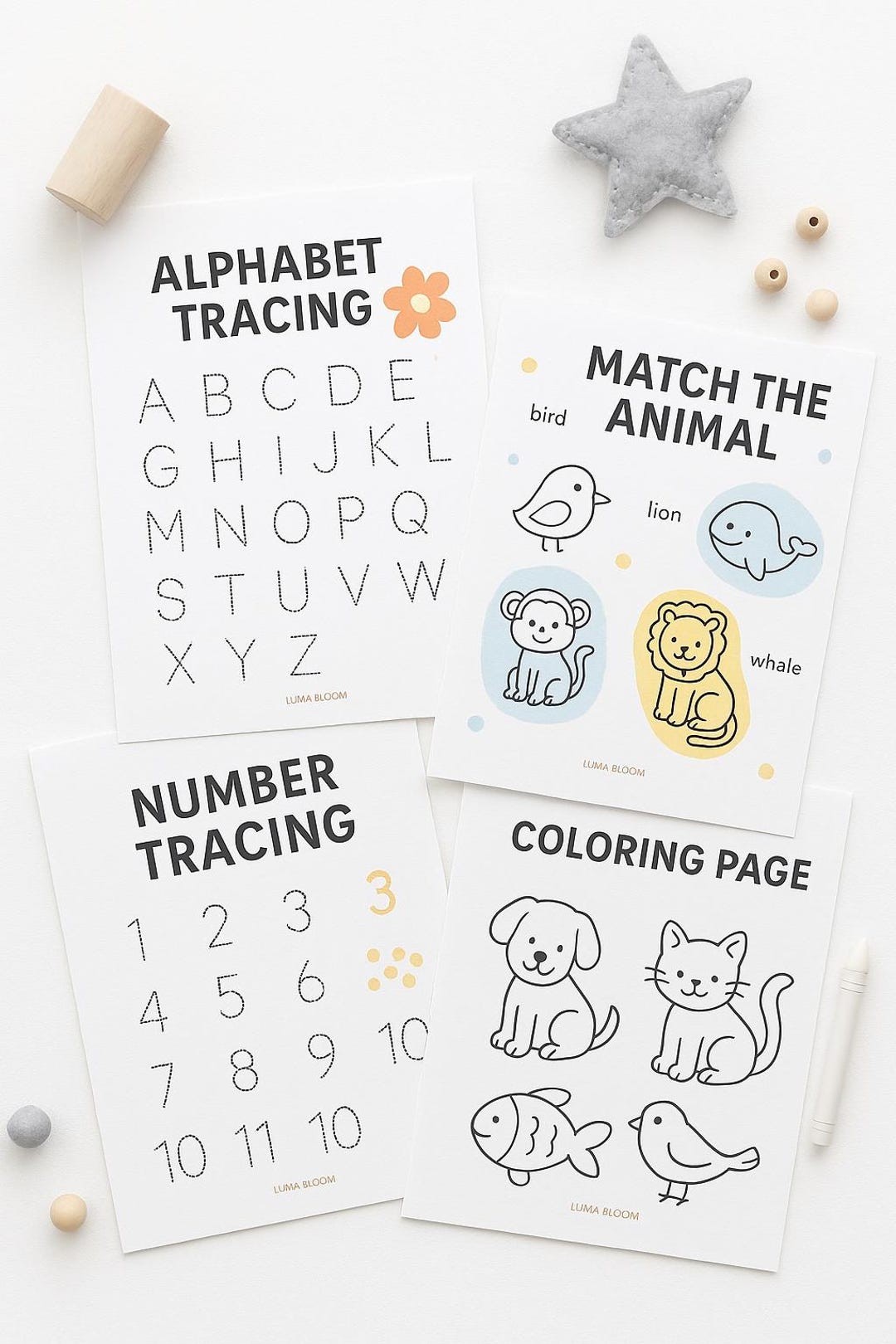 Kids Printable Activity Pack | Alphabet Tracing, Numbers, Coloring ...