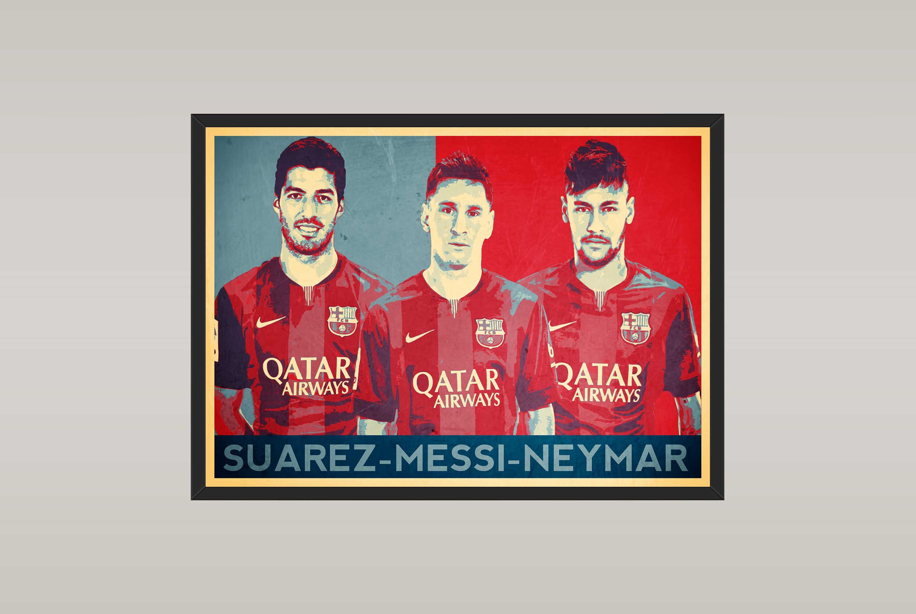 Messi Suarez Neymar Poster Soccer Poster Football Poster | Etsy