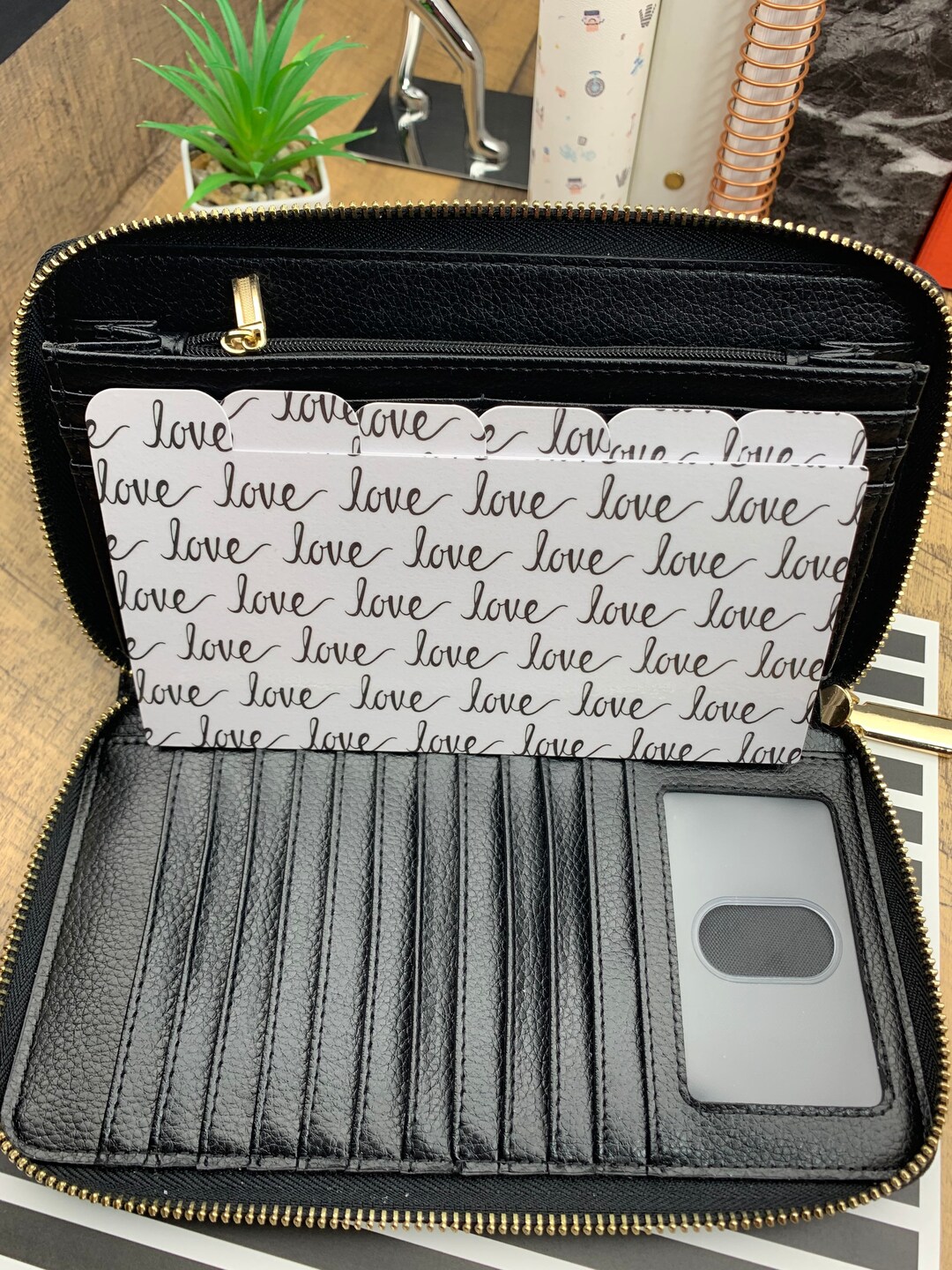 Set of 6 Laminated Wallet Cash Dividers With Tabs | Cash Envelope ...