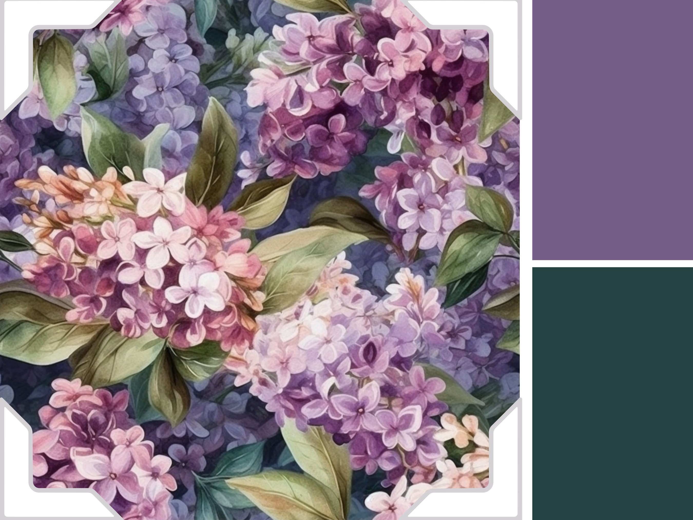 Lilacs Seamless Pattern Digital Paper Lilac Flowers Scrapbook Papers ...