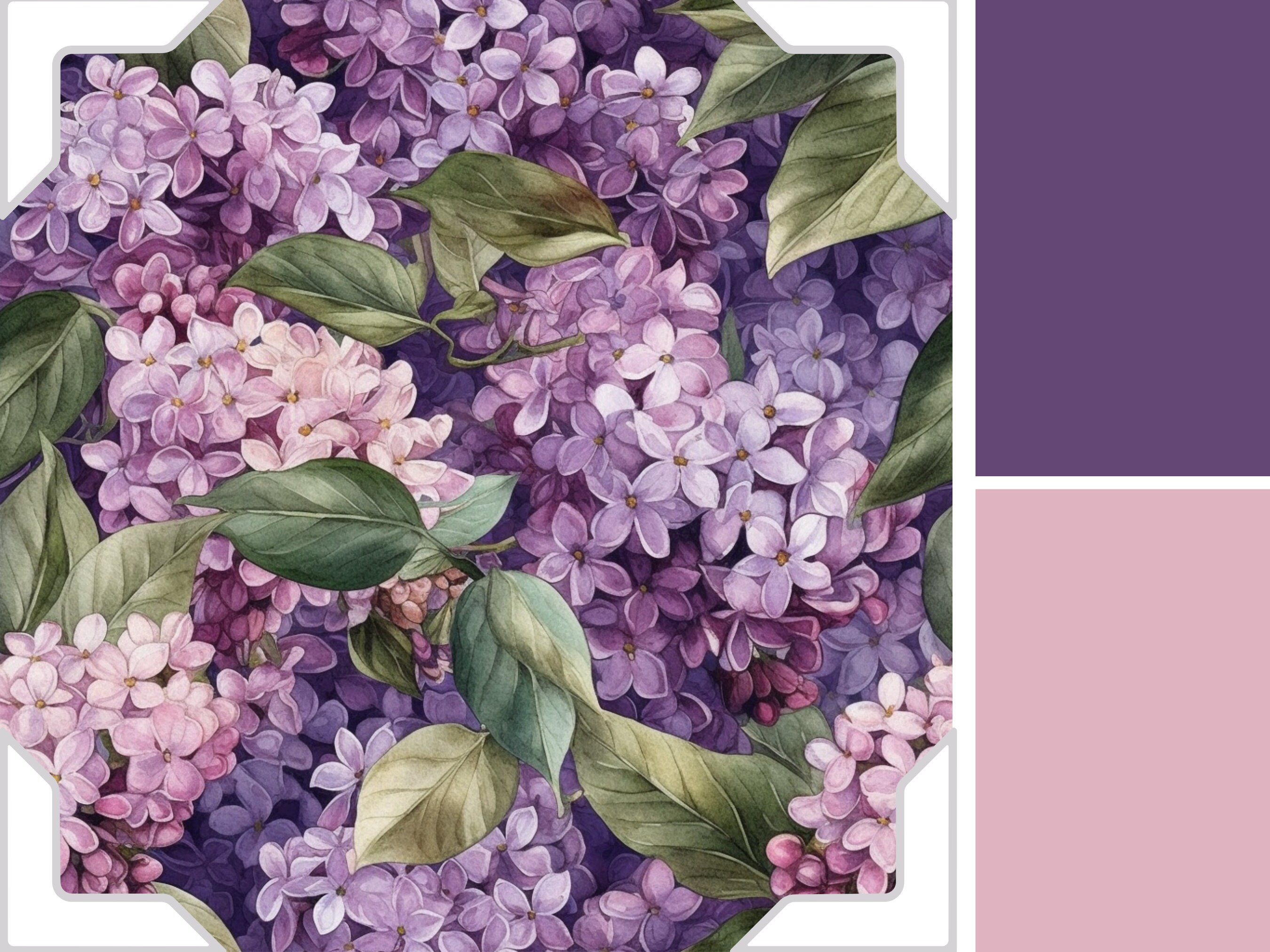 Lilacs Seamless Pattern Digital Paper Lilac Flowers Scrapbook Papers ...
