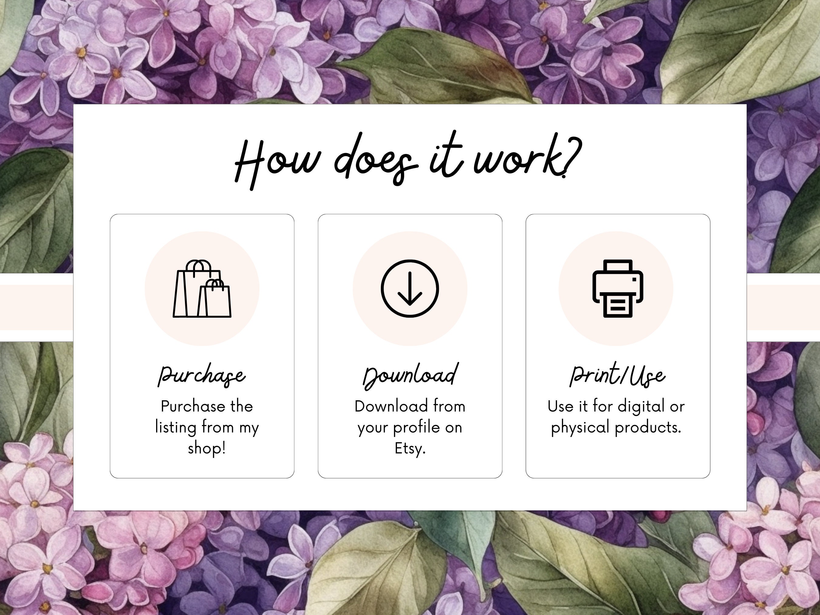 Lilacs Seamless Pattern Digital Paper Lilac Flowers Scrapbook Papers ...