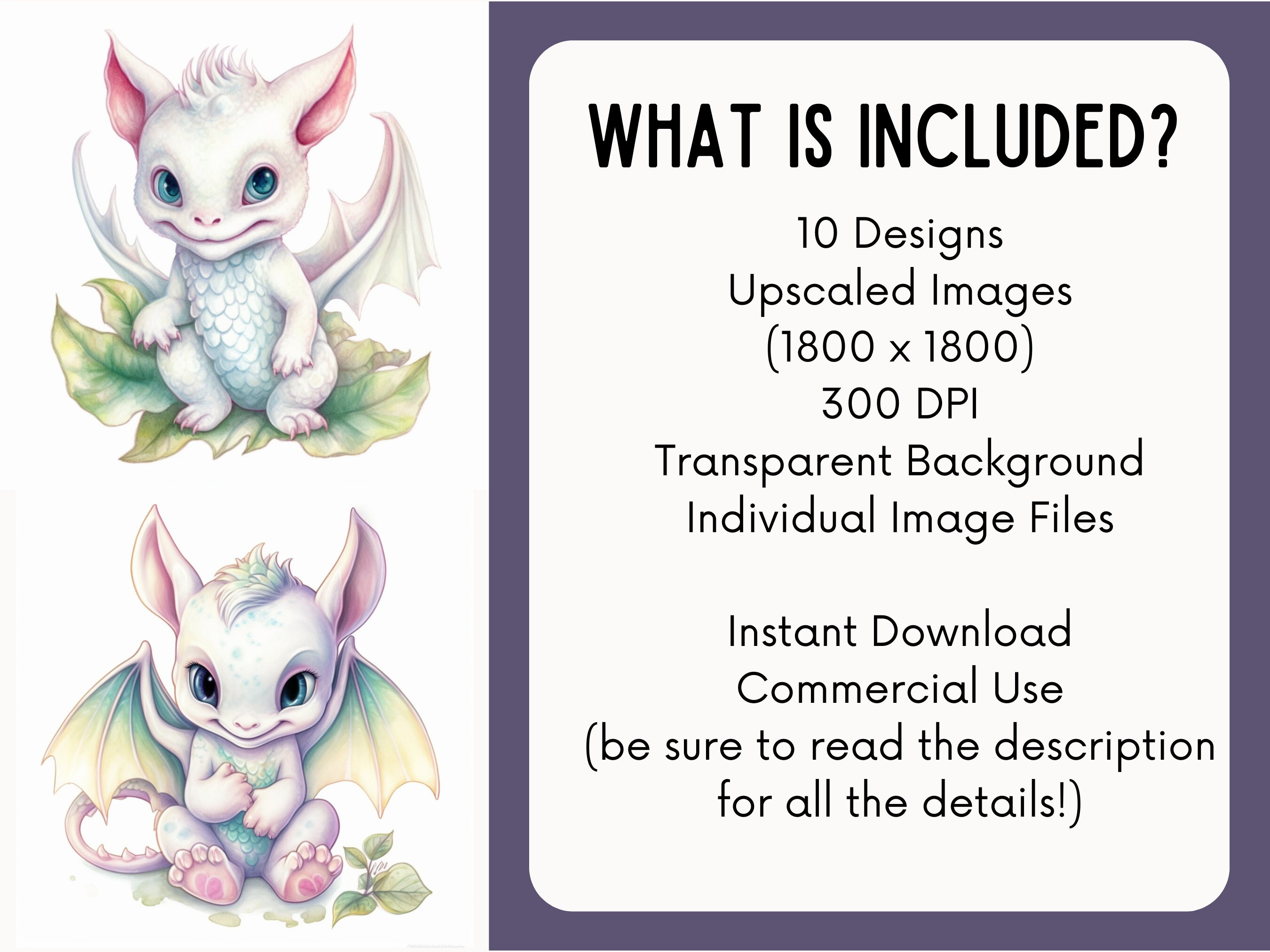 Watercolor Baby Dragon Clipart PNG Format Commercial Use Instant ...