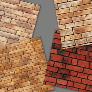 Brick Background Seamless Pattern Digital Paper Bricks Scrapbook Papers ...