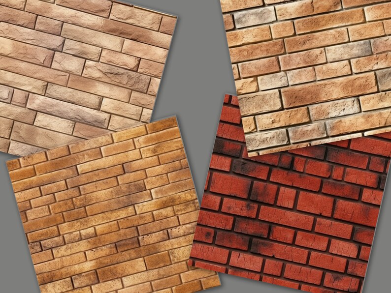 Brick Background Seamless Pattern Digital Paper Bricks Scrapbook Papers ...