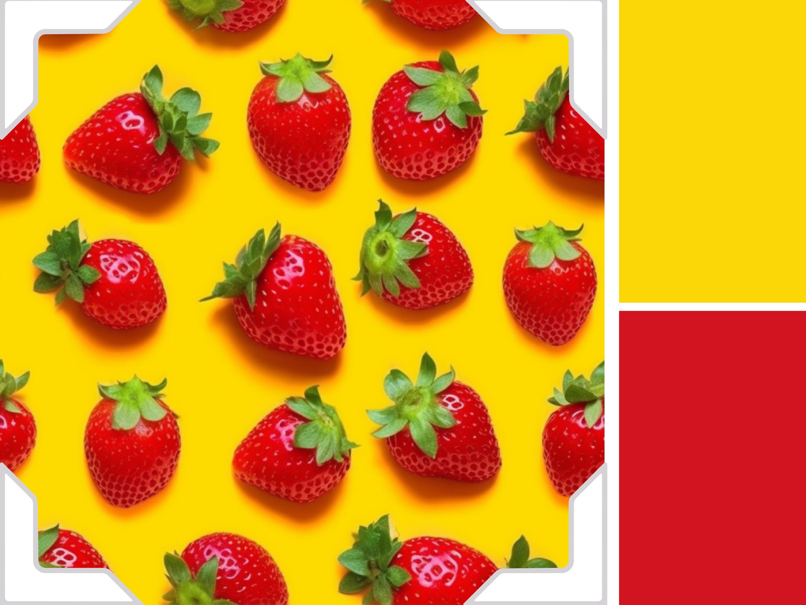 Vivid Strawberry Seamless Pattern Digital Paper Neon Strawberries ...
