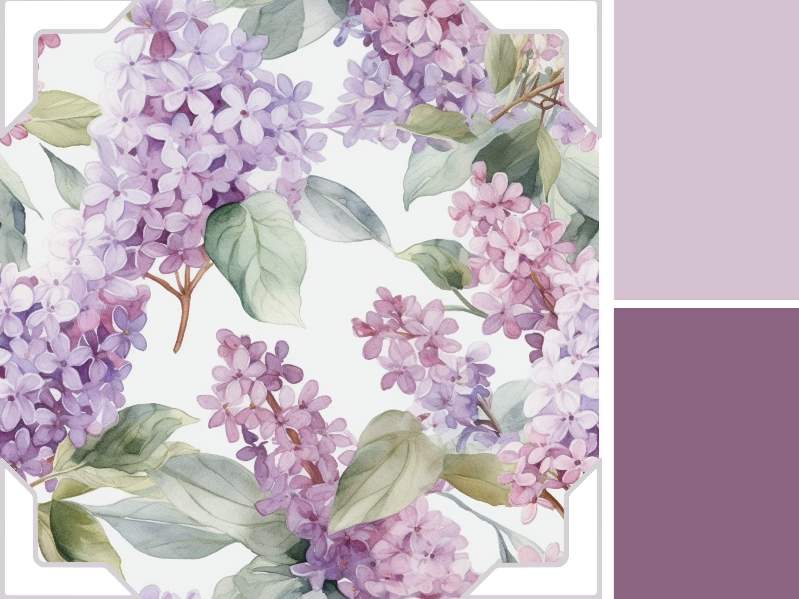 Lilacs Seamless Pattern Digital Paper Lilac Flowers Scrapbook Papers ...