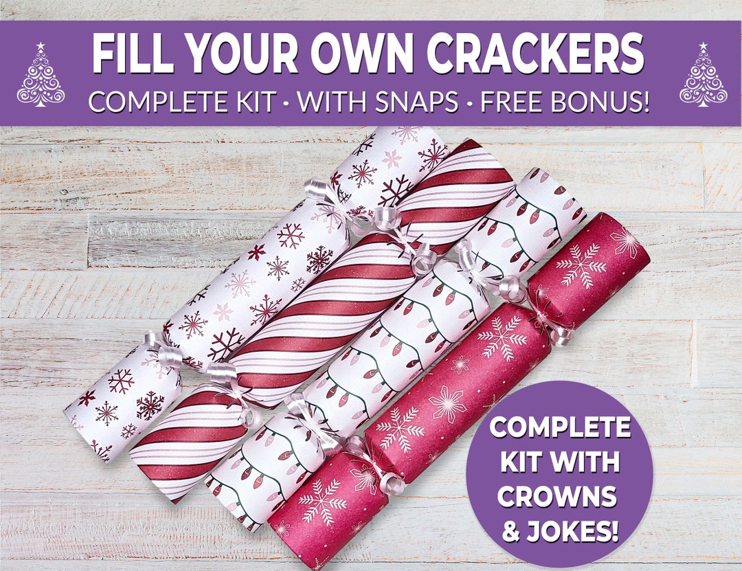 6 Eco Friendly Christmas Crackers W/ Snaps. Fill Your Own DIY Christmas ...