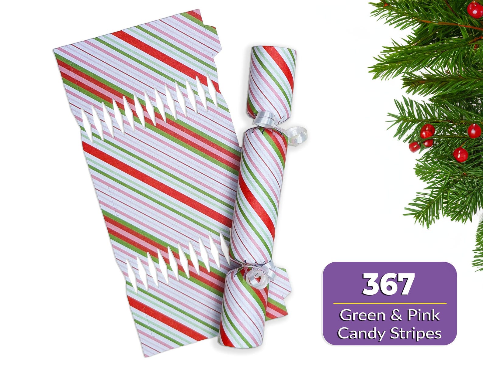 6 Traditional Christmas Crackers W/ Snaps. Fill Your Own DIY British ...