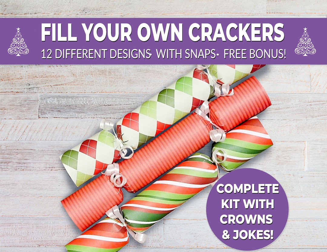 6 DIY Eco Friendly Christmas Crackers W/ Snaps, Fill Your Own Crackers ...