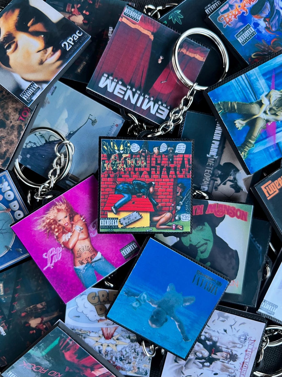 Mini CD Keychain | CD Album Keychain | Retro Keychain | 90's Rap Rock ...