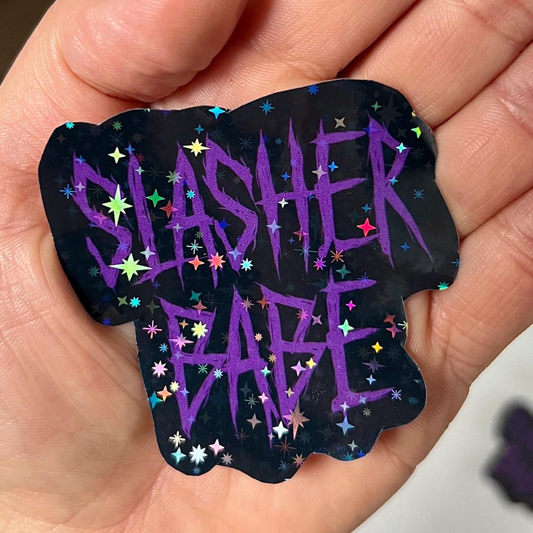 Slasher Babe Horror Sticker | 3.5” Horror Lover Sticker | Holographic ...