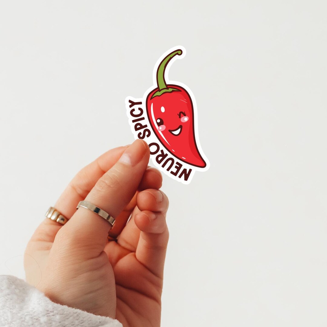 Neurospicy 2.5 Die-cut Sticker Cute Chili Pepper Sticker ADHD Sticker ...