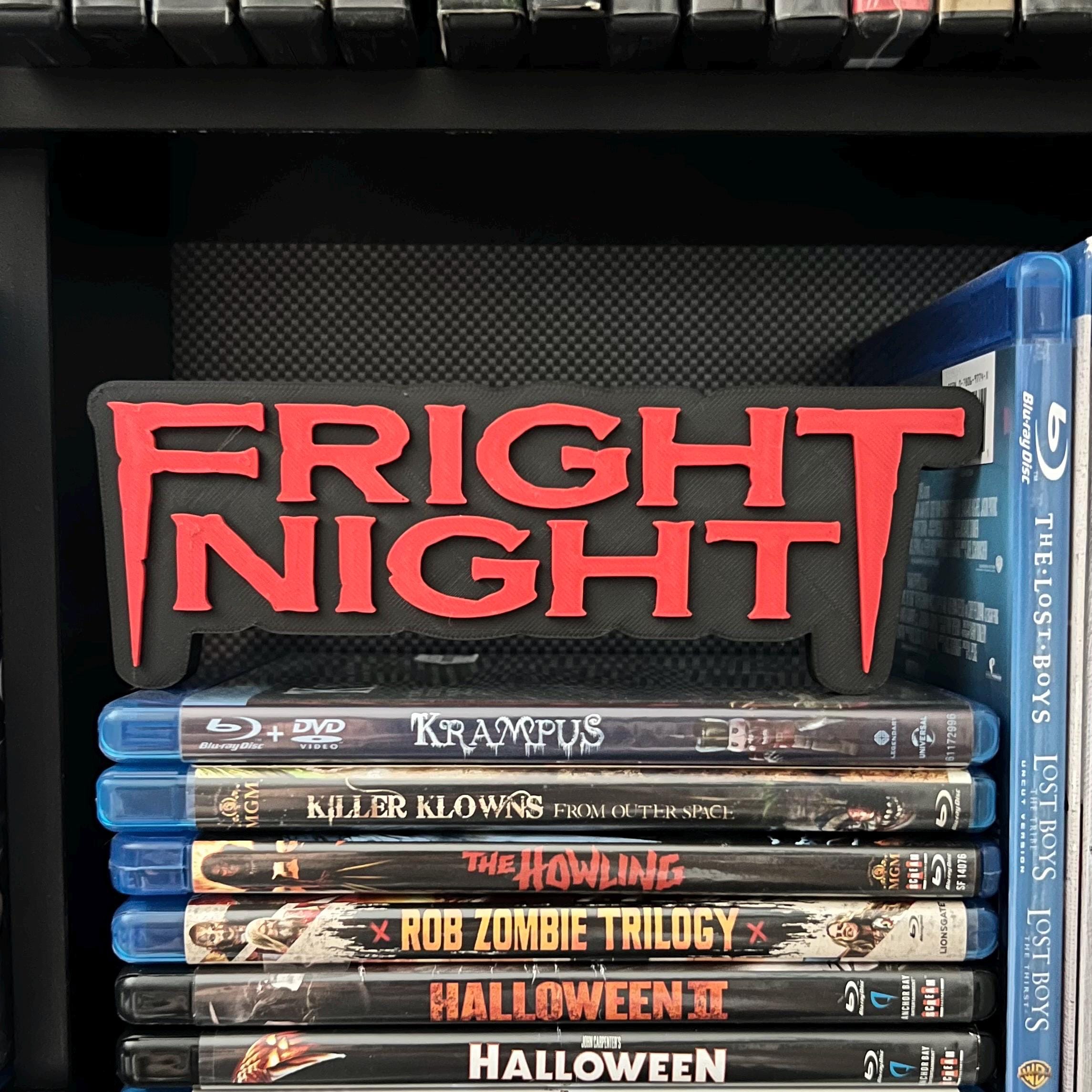 3D Printed Fright Night Movie Logo | Horror Room Sign - Etsy