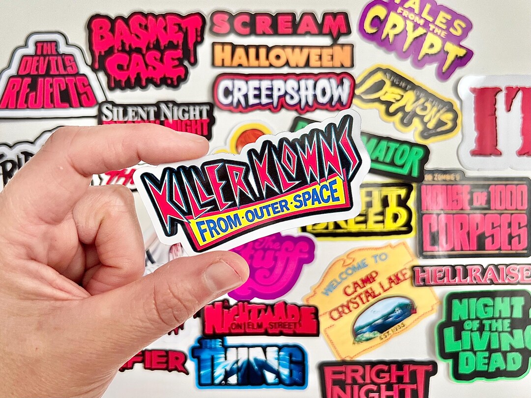Horror Movie Logo Stickers | Laminated Horror Logo Stickers | Movie ...