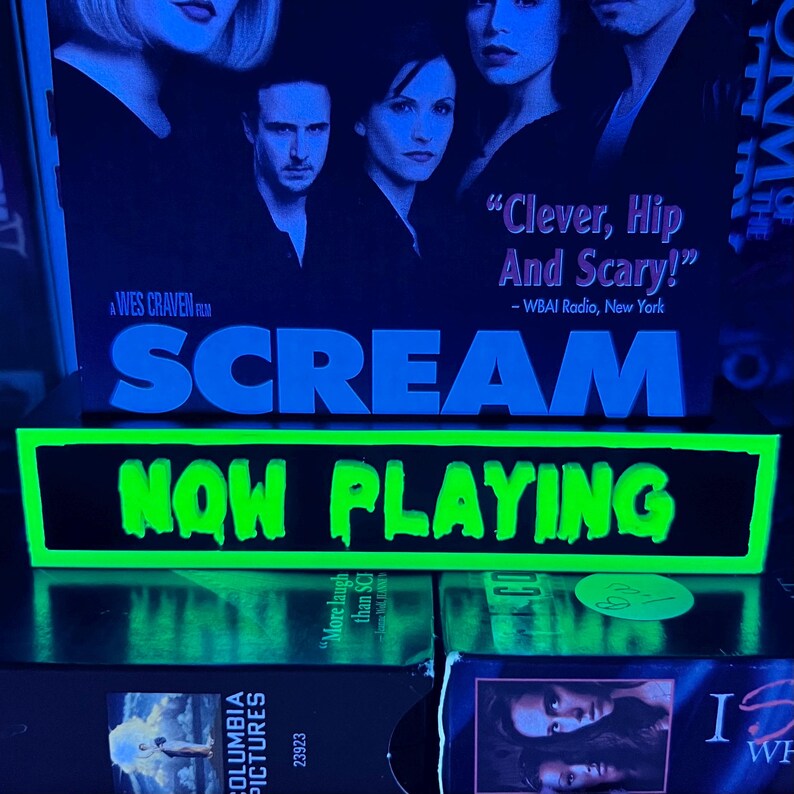 Now Playing VHS Stand VHS Display Stand Black Light Vhs Display Horror ...