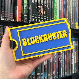 Blockbuster 3D Sign | Movie Rental Store Sign | Movie Room Decor | Nostalgic 90’s Movie Room ...