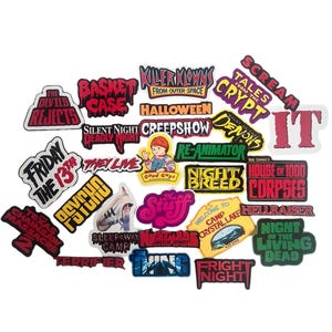 Horror Movie Logo Stickers | Laminated Horror Logo Stickers | Movie ...