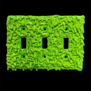 Neon Green Slime Drip Light Switch Cover | UV Blacklight Reactive ...