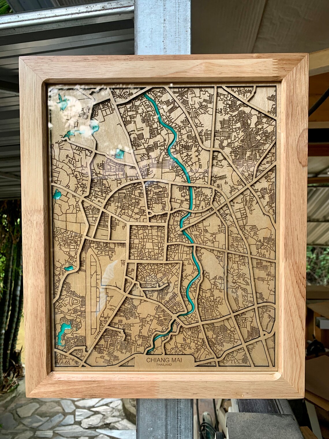 Custom Wood City Map, 3D Minimalist Art - Etsy