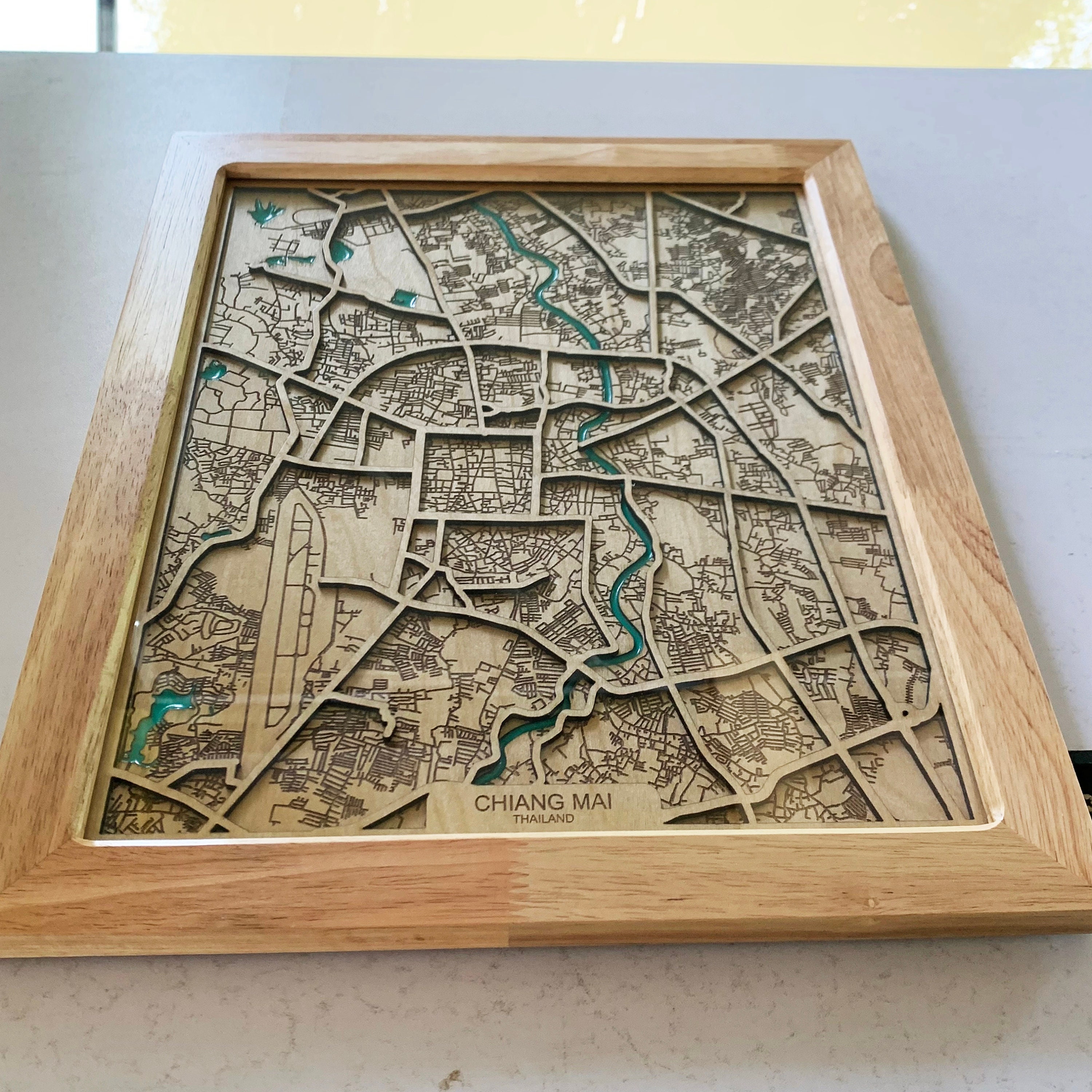 Custom Wood City Map, 3D Minimalist Art - Etsy