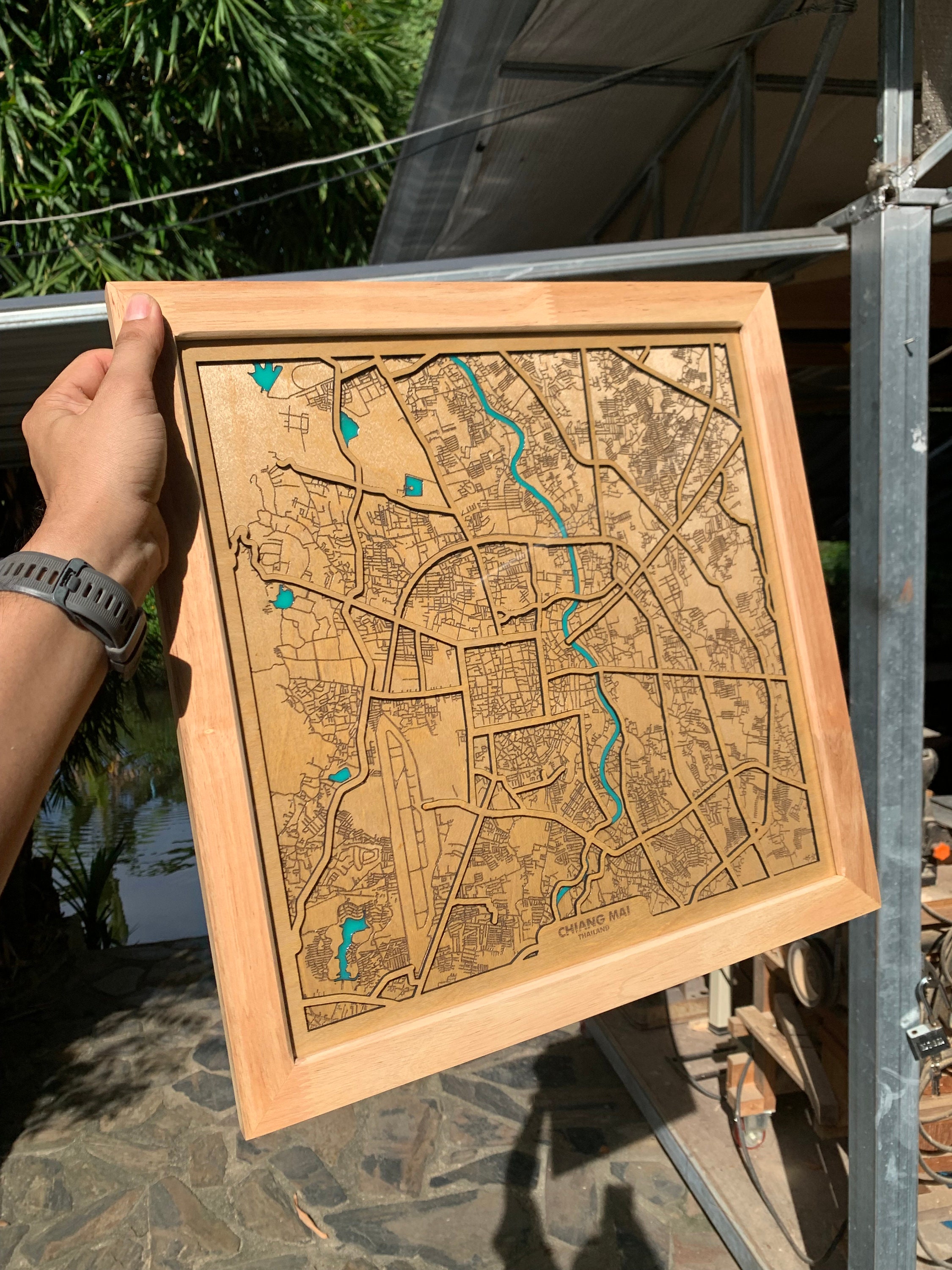 Custom Wood City Map, 3D Minimalist Art - Etsy