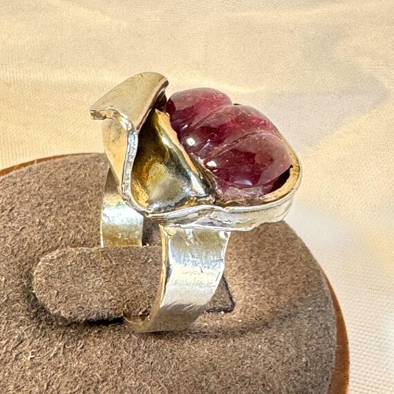 Handmade Sterling Silver 925 Carved Natural Raspberry… - Gem