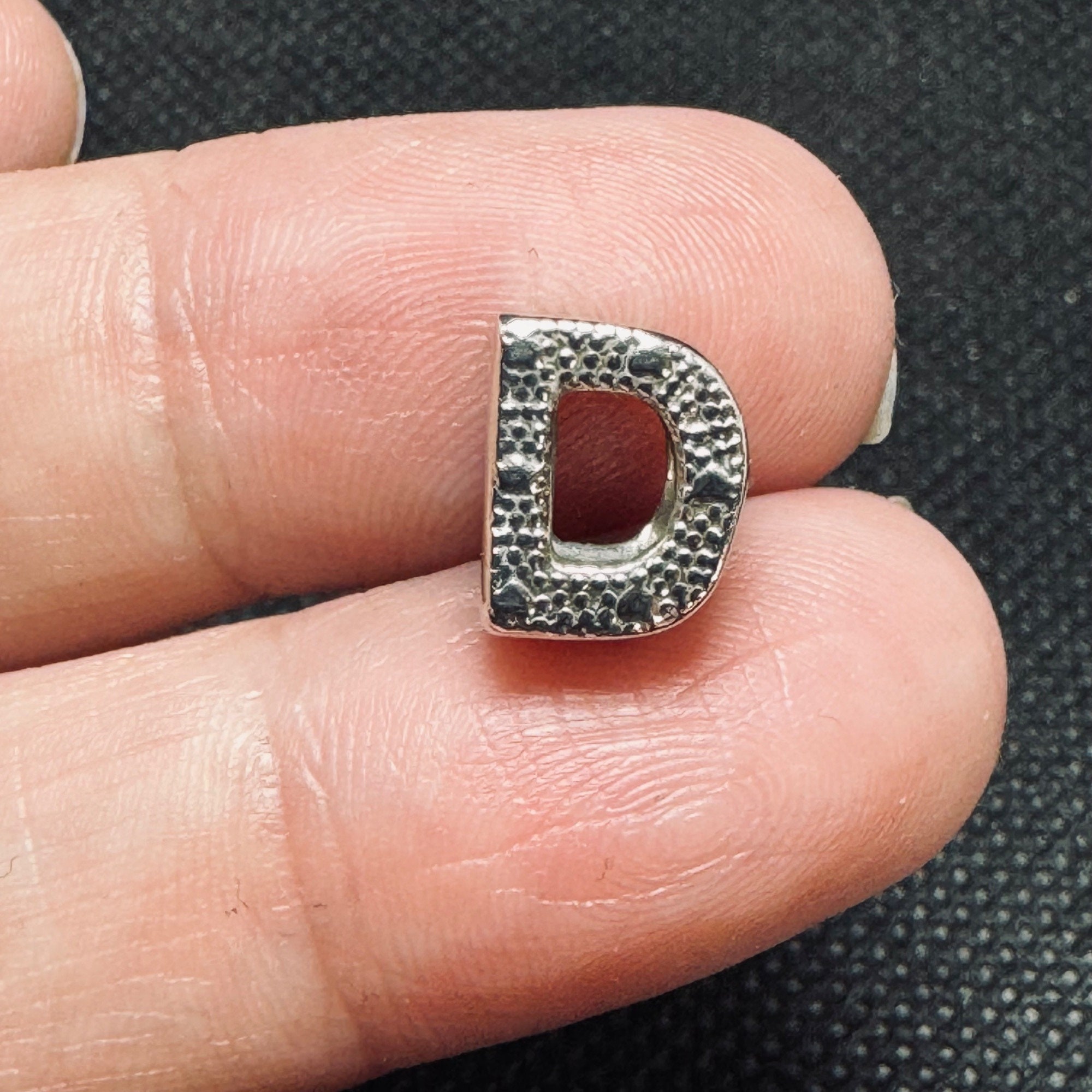 Pandora Sterling Silver 925 Fine Letter d Initial Slide Charm 0.25 ...