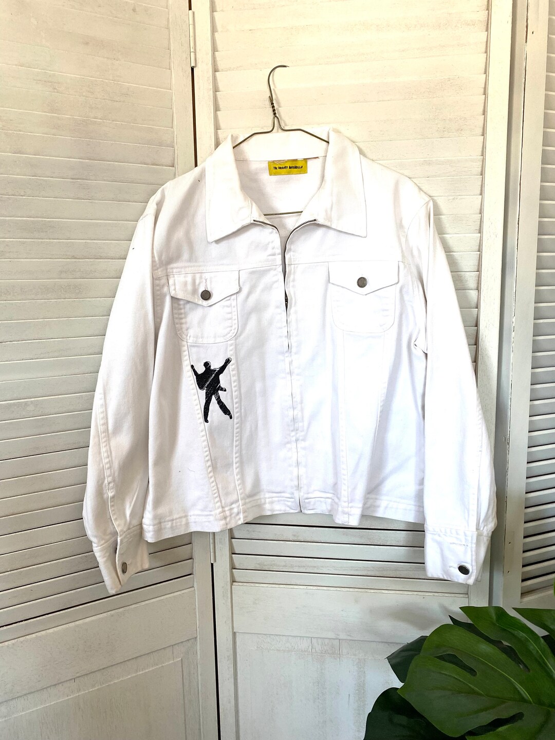 Elvis Upcycled Embroidered White Jacket - Etsy